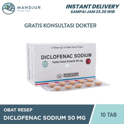 Jual Diclofenac Sodium 50 Mg Strip Isi 10 Tablet / Pereda Nyeri ...