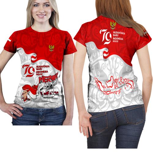 Jual kaos 17 agustus 2024 hut ri ke 79 baju indonesia nusantara kaos tshirt wanita baju 17 ...