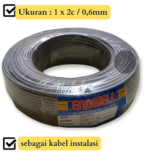 Jual Kabel Telepon 2C / PVC 2 pair isi 100 yard kabel telpon 2 C ...