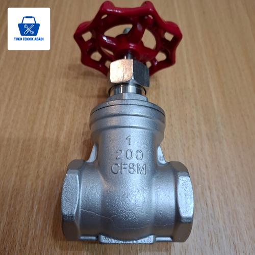 Promo Gate Valve Stainless SS316 / CF8M 200 PSI Drat 1/2" Inch, 3/4 ...