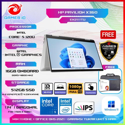 Promo HP Pavilion X360 EK2111TU - Core 5 120U 16GB 512GB SSD 14" FHD ...