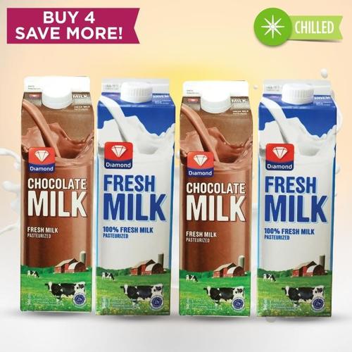 Jual READY!! 2 FRESH MILK DIAMOND PLAIN & 2 FRESH MILK DIAMOND ...