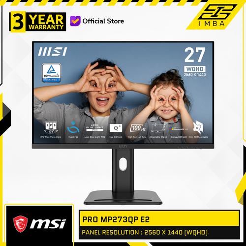 Promo MSI PRO MP273QP E2 MONITOR [1440p, 100Hz] Cicil 0% 3x - Jakarta ...