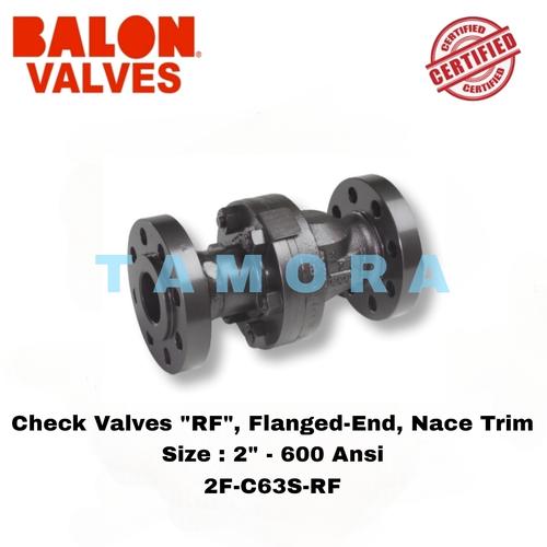 Jual BALON Valves 2F-C63S-RF Check Valves RF Flanged-End Nace Trim Size ...