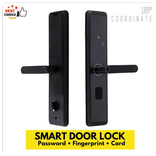 Jual SMART DOOR LOCK FINGERPRINT PINTU CARD OTOMATIS KUNCI PINTU ALARM ...