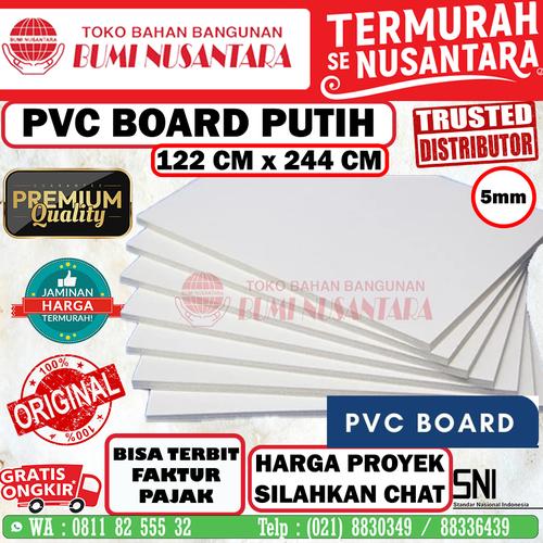 Jual PVC Board 5mm Putih 122 x 244 White Anti Air Rayap Sheet Lembaran ...