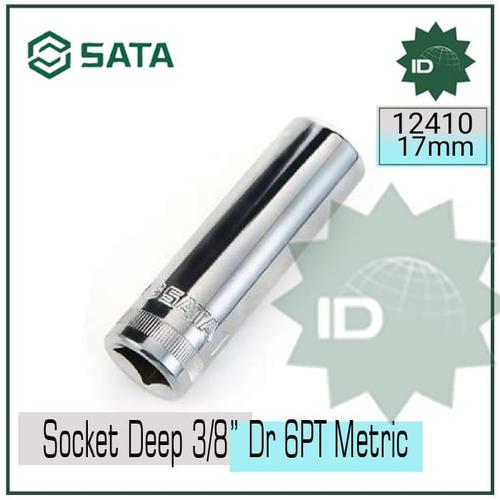 Jual Kunci Sok Panjang 3/8" Dr. 6PT Deep Socket 17 mm 12410 Sata Tools ...