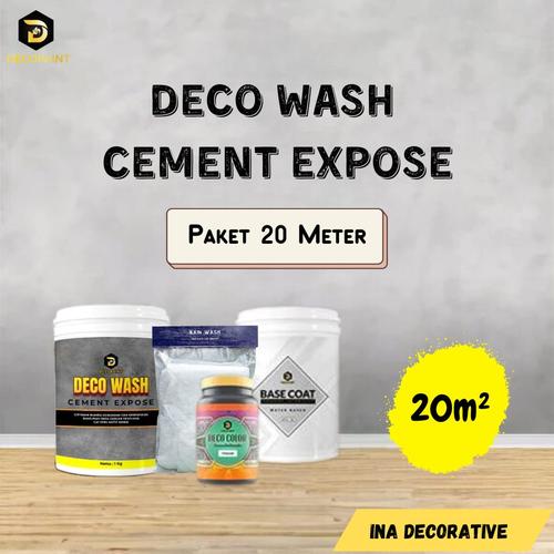 Jual (20 Meter) Paket Cat Tembok | Deco Wash Cement Expose - Cat Motif ...