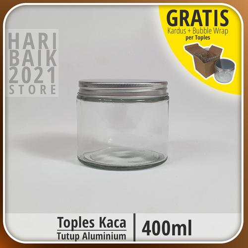 Jual Toples Jar Botol Kaca / Glass Jar / Round Jam jar Goodtime.co 400 ...