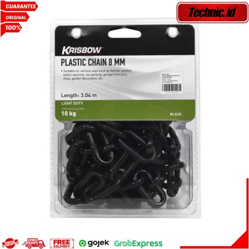 Jual Krisbow Rantai Dekorasi Plastik 0,8 Cm 3 Mtr Rantai Pembatas Atau ...
