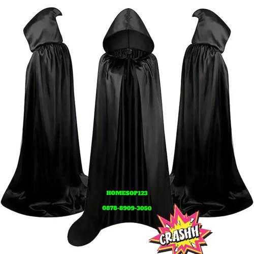 Promo Kostum Jubah hitam Halloween cosplay, cape vampire, dracula ...