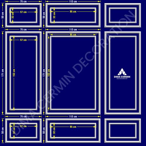 Jual Paket Wall Moulding Double Lis Kayu Profil Dekorasi Dinding ...