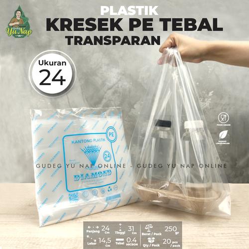 Jual Kresek PE Bening 24 TEBAL - Kantong Plastik Kresek Transparan ...