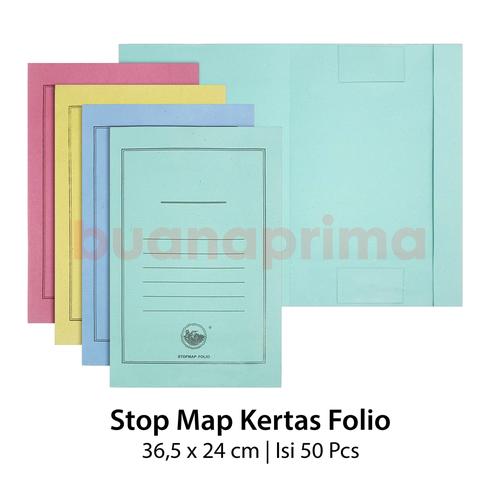 Jual 50 Lembar Stop Map Bisa Campur Warna Map Kertas Biasa per Bungkus ...