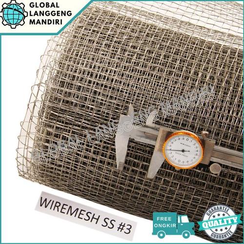 Jual WIRE MESH 3 STAINLESS (304) UK 1MX1M / WIREMESH #3 AYAKAN SS 304 TERJAMIN - 0.8MM_CACING ...