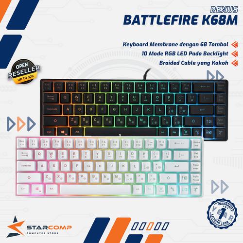 Jual Rexus K68M / K68-M Membrane Gaming Keyboard RGB Lighting - Putih - Kab. Banyumas - StarComp ...