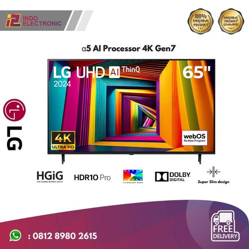 Jual LG UHD UT9050 65 inchi - 4K SMART TV 2024 UHD AI HDR10 PRO - α5 AI ...