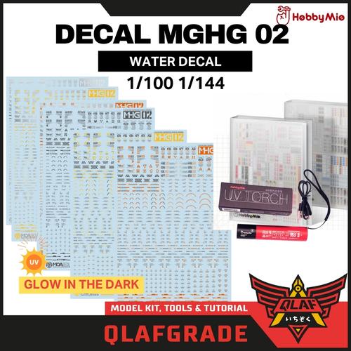 Jual DECAL GUNDAM UV MGHG 02 - 1/100 1/144 white orange grey MG HG RG ...
