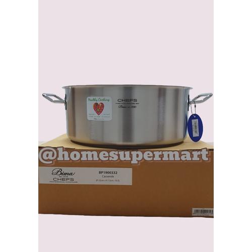 Jual PANCI CASSEROLE BIMA Chef 32 CM Shallow Casserole Panci Stainless ...