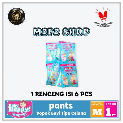 Jual Popok Bayi Celana Baby Happy Body Fit Sachet - Size M (Harga ...