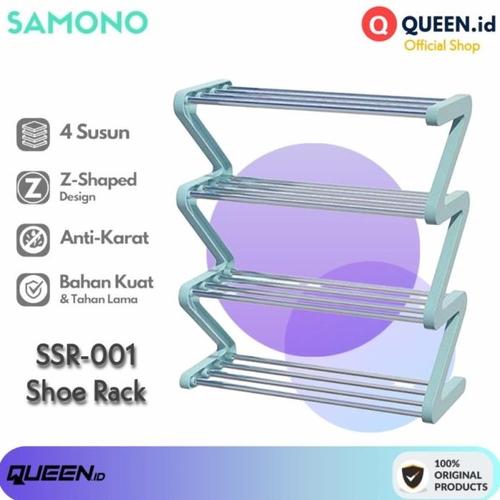 Jual Terbaik Samono Ssr-001 Shoe Rack Rak Sepatu Sandal 4 Susun Tingkatan Stainless Ready - Kab ...