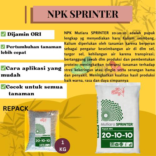 Jual Pupuk Meroke NPK Mutiara Sprinter 20 10 10-Mutiara Meroke REPACK 1 ...