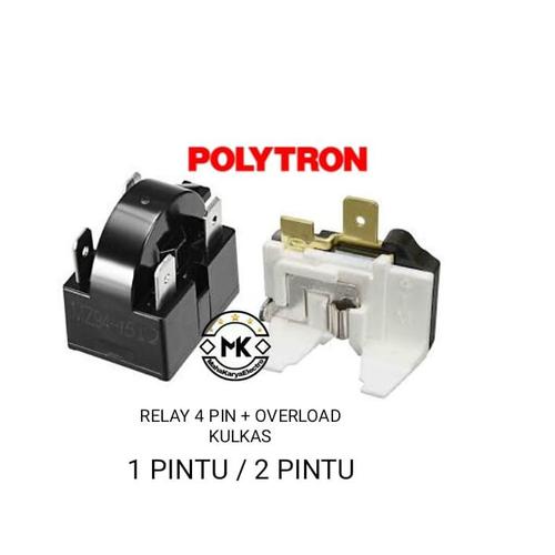 Jual Relay 4 Pin + Ptc Overload Kulkas 1 Pintu / 2 Pintu Polytron ...