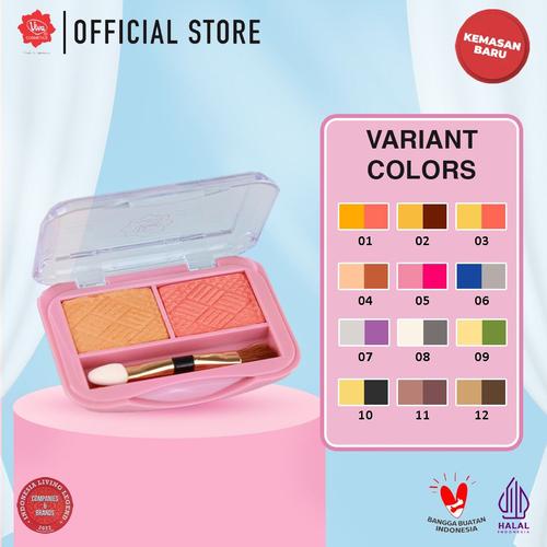 Promo Viva Eye Shadow Duo - 2.3 gr (tersedia 12 varian kombinasi warna ...