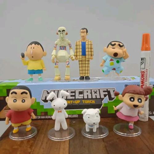 Jual mainan Crayon shinchan sinchan shinnosuke cake family Statue ...