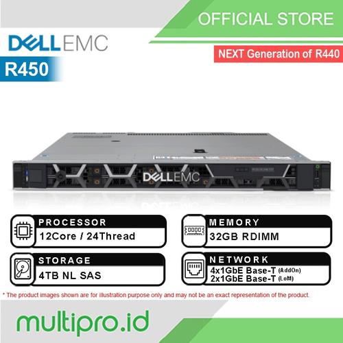 Promo Server Dell R450 Xeon Silver 4310 12 Core 4TB NL SAS PowerEdge ...