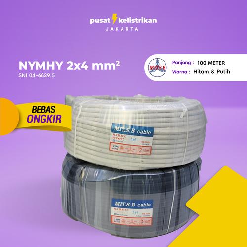 Jual Kabel Listrik Serabut NYYHY 2x4 NYMHY 2x4 100m Mitsuba - Hitam ...
