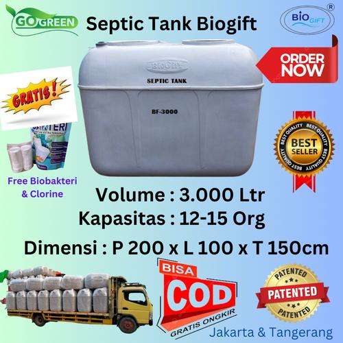 Jual Septictank biogift 3000 liter, septictank biotech 3000 liter ...