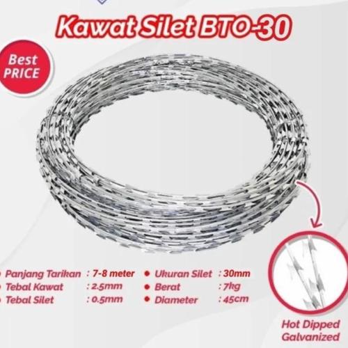 Jual Kawat Duri Silet / Razor Wire BTO 30 Hot Dipped - Kota Tangerang ...