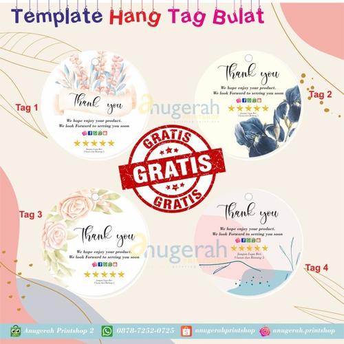 Jual Hang Tag / Hangtag / Label Produk Bulat 1 sisi kertas Tekstur ...