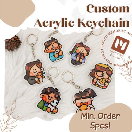 Jual Custom Keychain Gantungan Kunci Acrylic 3mm - 3cm, 2sisi, 1akrilik ...