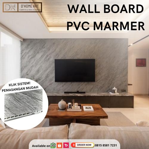 Jual WALL BOARD PVC MARMER | PANEL PVC SISTEM KLIK UKURAN 295CM X 40CM ...