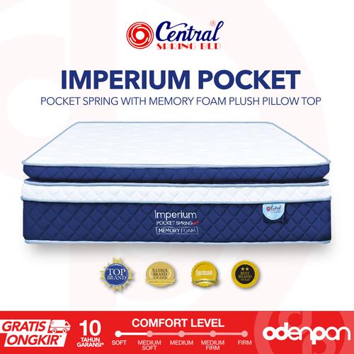 Promo CENTRAL Kasur Spring Bed Mattress Imperium Pocket Spring Memory ...