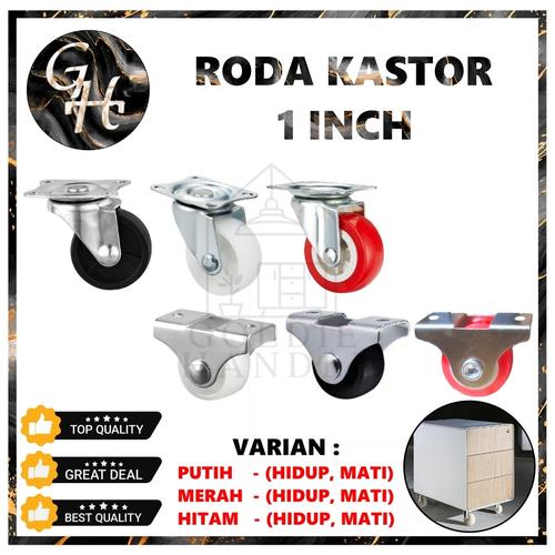 Jual Roda Kastor Lemari 1 Inch Roda Caster Trolly PVC Nylon Roda ...