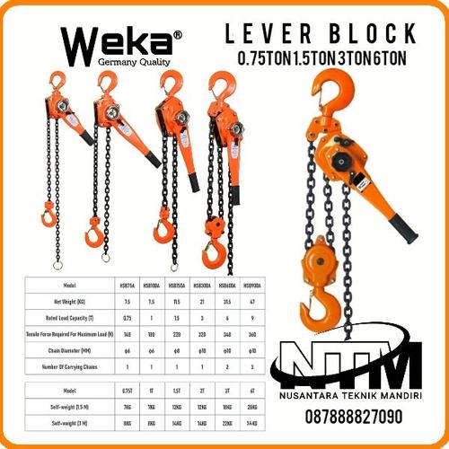 Jual Lever Block Lever Kotrek 3 Ton x 1.5 Meter Weka Germany - Jakarta ...
