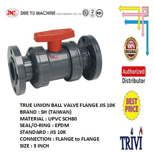 Jual pvc ball valve flange ansi 150 duraflow 3 Inch,true union upvc SH ...