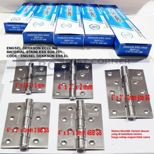 Jual ENGSEL DEKKSON / HINGES ECOLINE 3 INCH 4 INCH 5 INCH STAINLESS ...