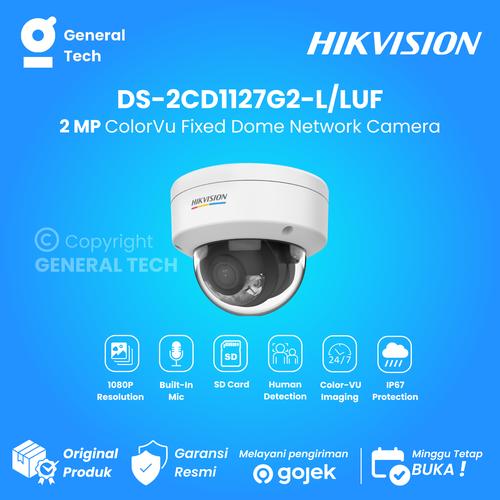 Jual Hikvision IP Camera DS-2CD1127G2-L/LUF 2MP ColorVu Fixed Dome Network Camera - 2CD1127G2-L ...