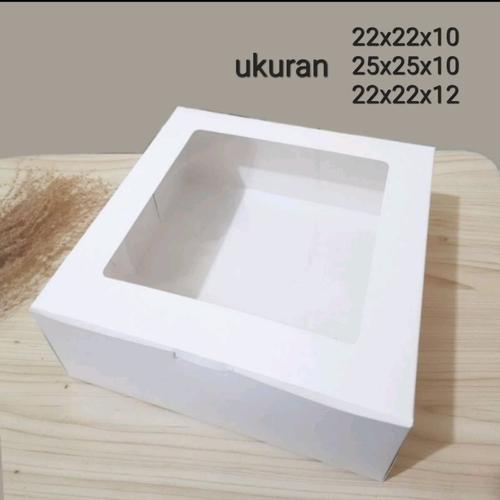 Jual dus jendela mika packaging kue tart roti box makanan brownies ...