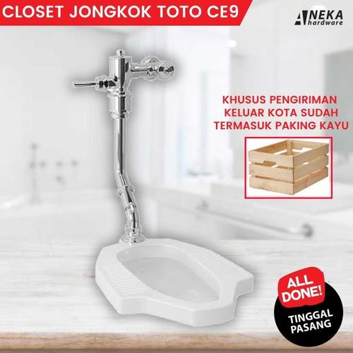 Jual Closet Jongkok Toto Ce9 Komplete Set Push Valve Kloset Jongkok ...