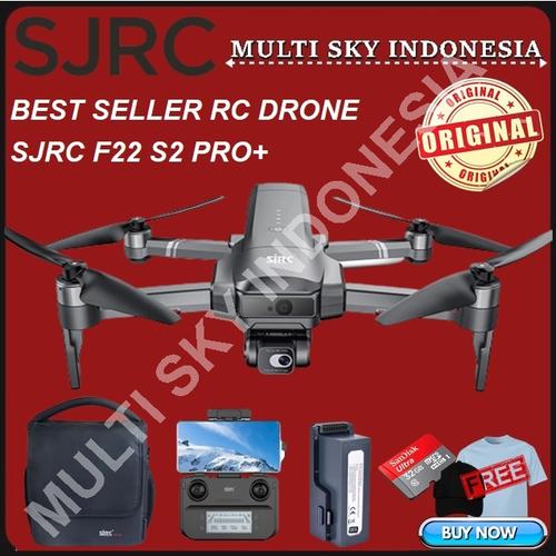 Promo Drone SJRC F22 S2 Pro+ 4K PRO PTZ 6KM Version EIS Upgrade SJRC ...