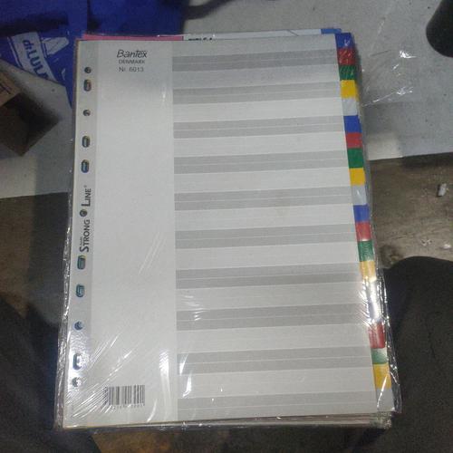 Jual divider pembatas Bantex 6013 color index A4 multiholes 20 ...