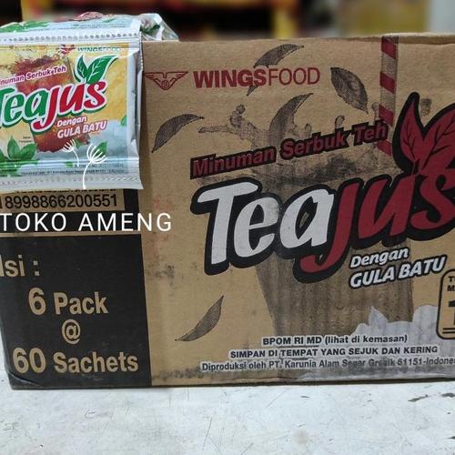 Jual Teajus Gula Batu/ Teh Jus Gula Batu - 1 Dus (6 Pack/ 360 Sachet ...