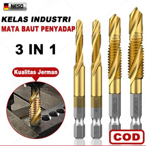 Jual NESO Mata Bor Pembuat 6PCS Ulir Drat Drill （COD）Tap Set Hex Twist ...
