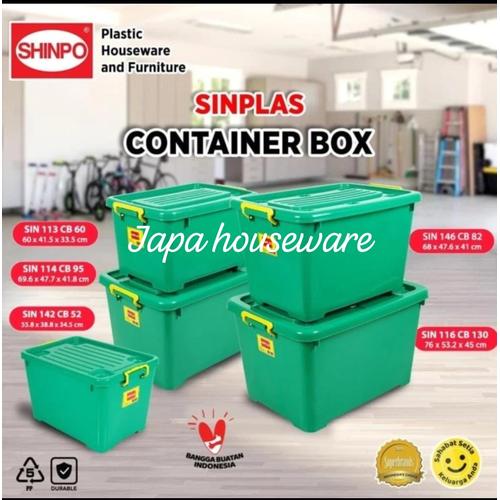 Jual Container Box Kotak Plastik CB 130 Liter Shinpo Sinplas Kontainer ...