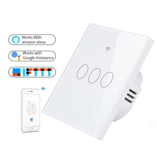 Jual Saklar Lampu Smart Wireless Wall Light Switch Voice Control Tuya ...